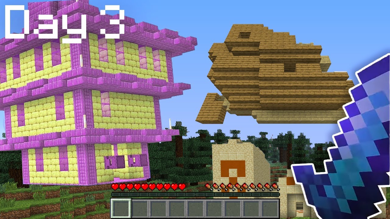 Minecraft but.. Random structures spawn every minute... - YouTube