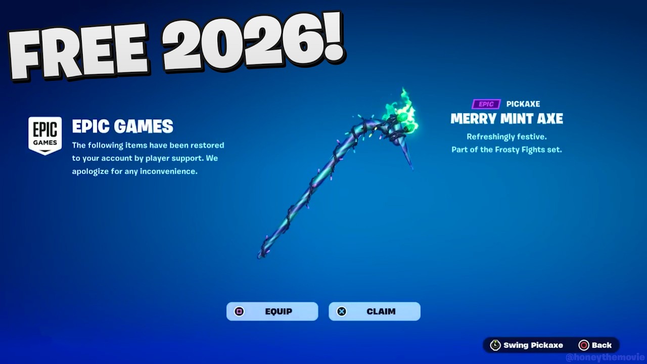 How To Get MERRY MINT AXE For FREE In FORTNITE 2026! (MERRY MINT AXE ...