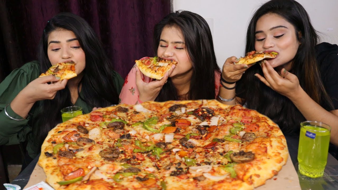 2X Biggest Pizza Eating in 4 Minutes Challenge | Largest Pizza of ...