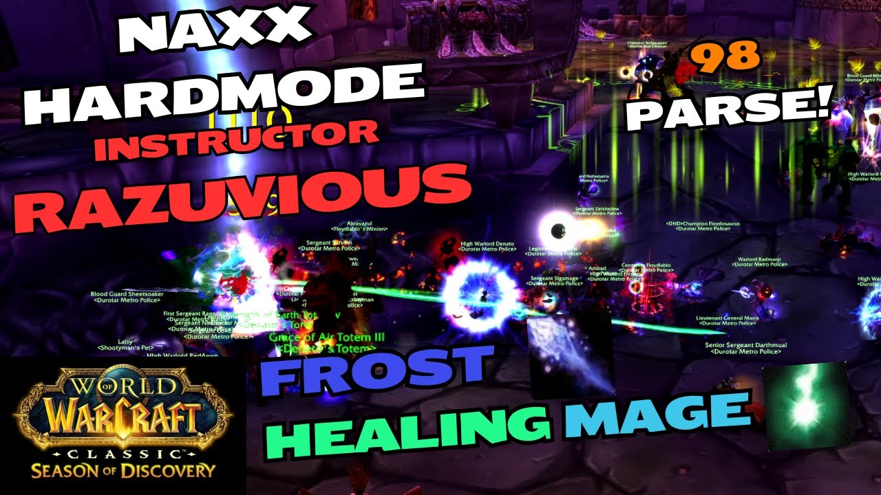 3x HARDMODE Razuvious - Frost Heal Mage PoV - Naxxramas WoW Classic ...