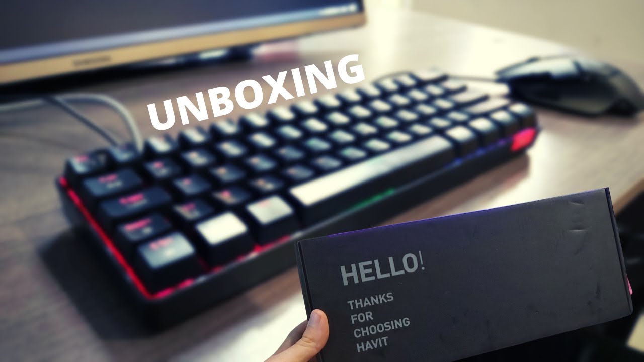 Havit KB255GCM 60% Gaming KEYBOARD Unboxing (UK LAYOUT) - YouTube