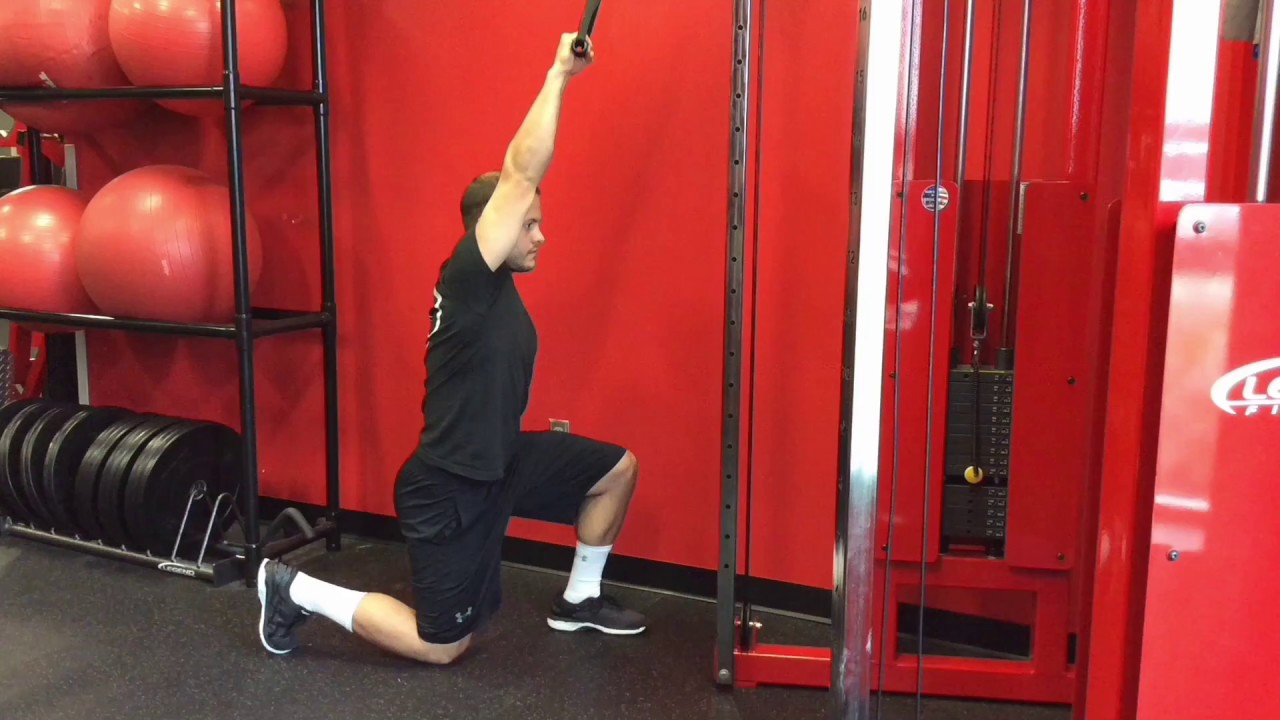 Half Kneeling SA Cable Pull Down (overhand to neutral grip) - YouTube