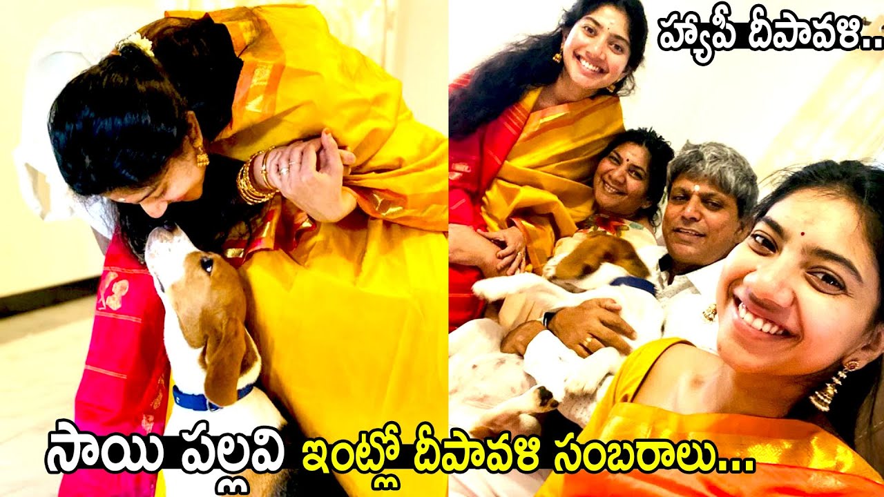Actress Sai Pallavi Celebrating Diwali With Her Father & Mother And ...