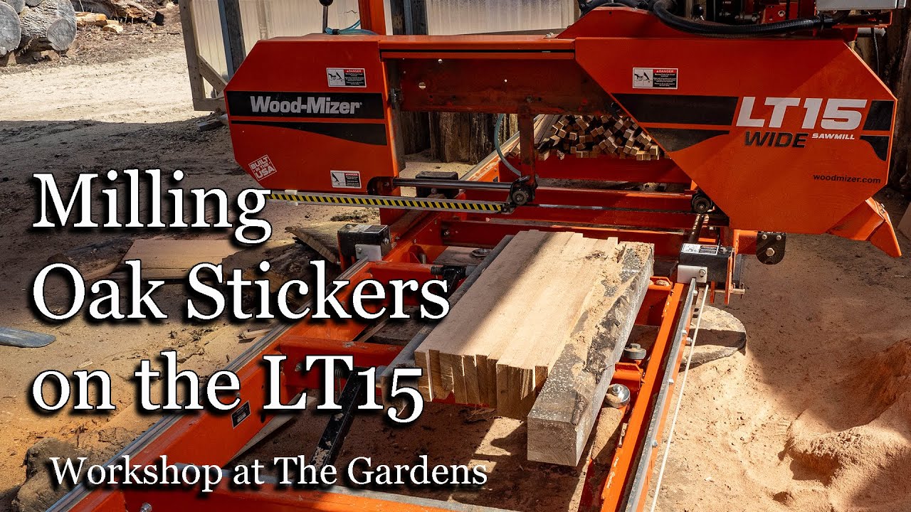 Milling Oak Stickers on the Wood-Mizer LT15 Wide - YouTube