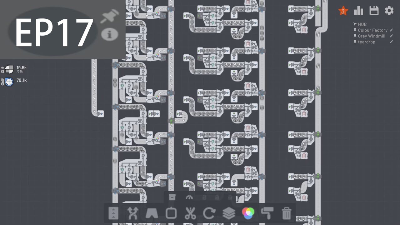 Shapez EP17: Level 20 completed (Post Wires) - YouTube