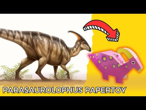 Making a Papertoy Dinosaur (Parasaurolophus) - YouTube