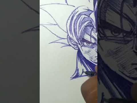 Goku Drawing - Ballpoint Pen Art #shorts - YouTube