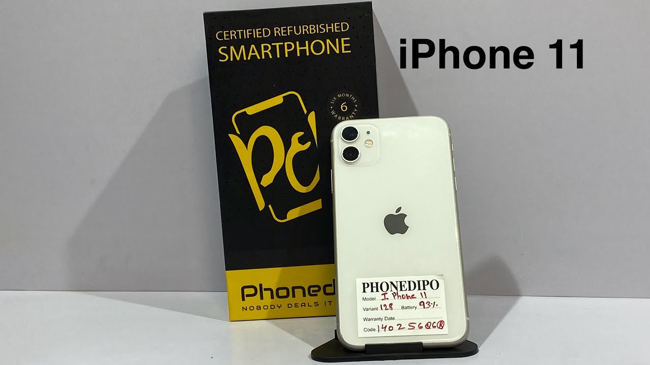 Apple iPhone 11 128GB White Battery Health- 93% Fair Condition - YouTube