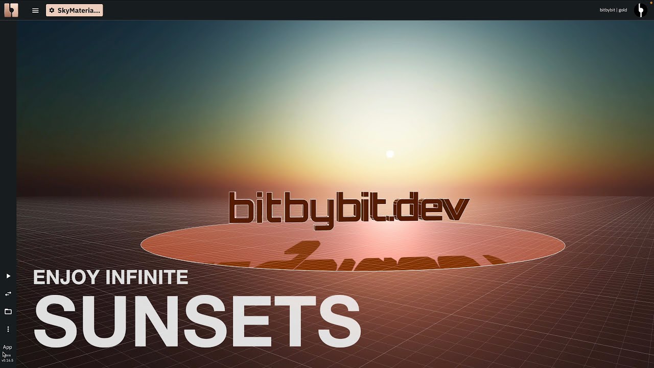 Introducing Sky Material For Programming Infinite Sunset And Sunrise Cycles In 3d On Bitbybit