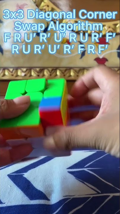 3x3 Diagonal Corner Swap Algorithm | DivaanTheCuber | #shorts # ...