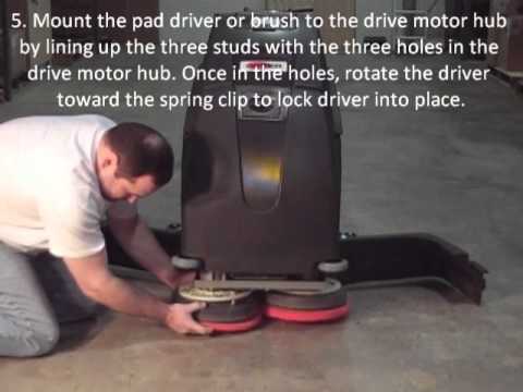 Installing Brush Pad Holder Or Pad Driver On Viper Autoscrubber FANG ...