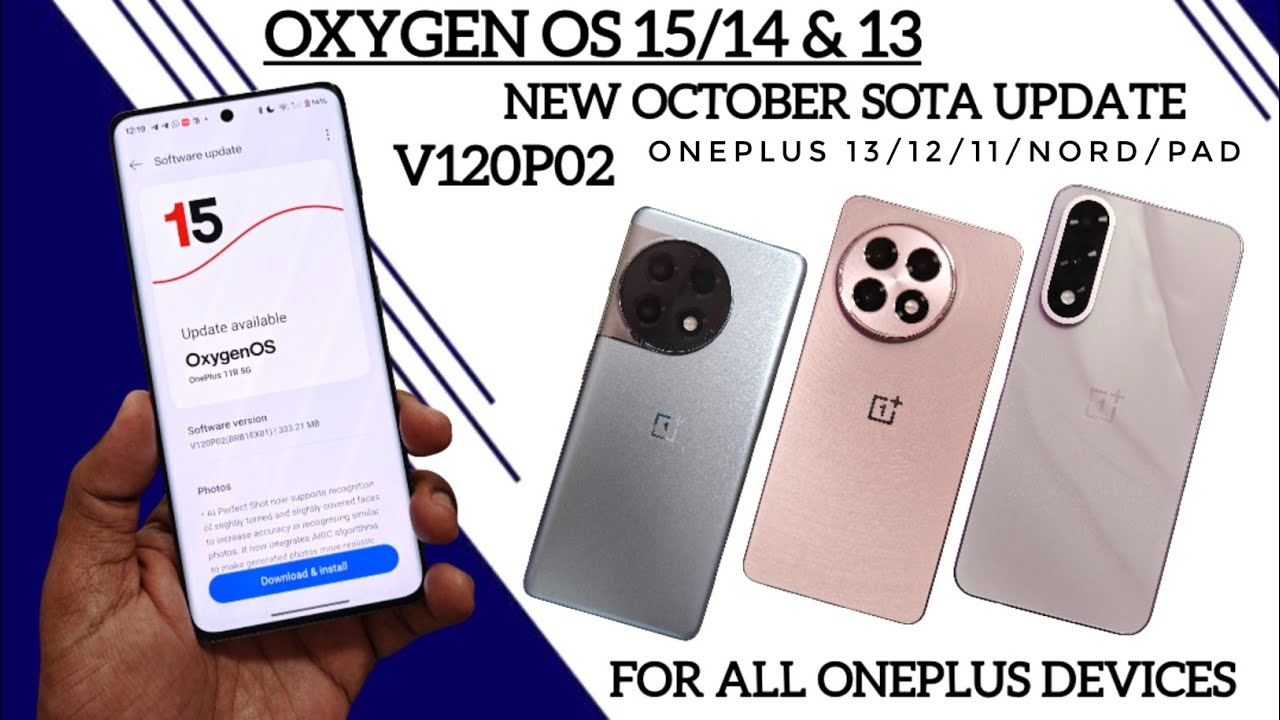 Oxygen OS 15, 14 & 13 New SOTA Update all oneplus devices - YouTube