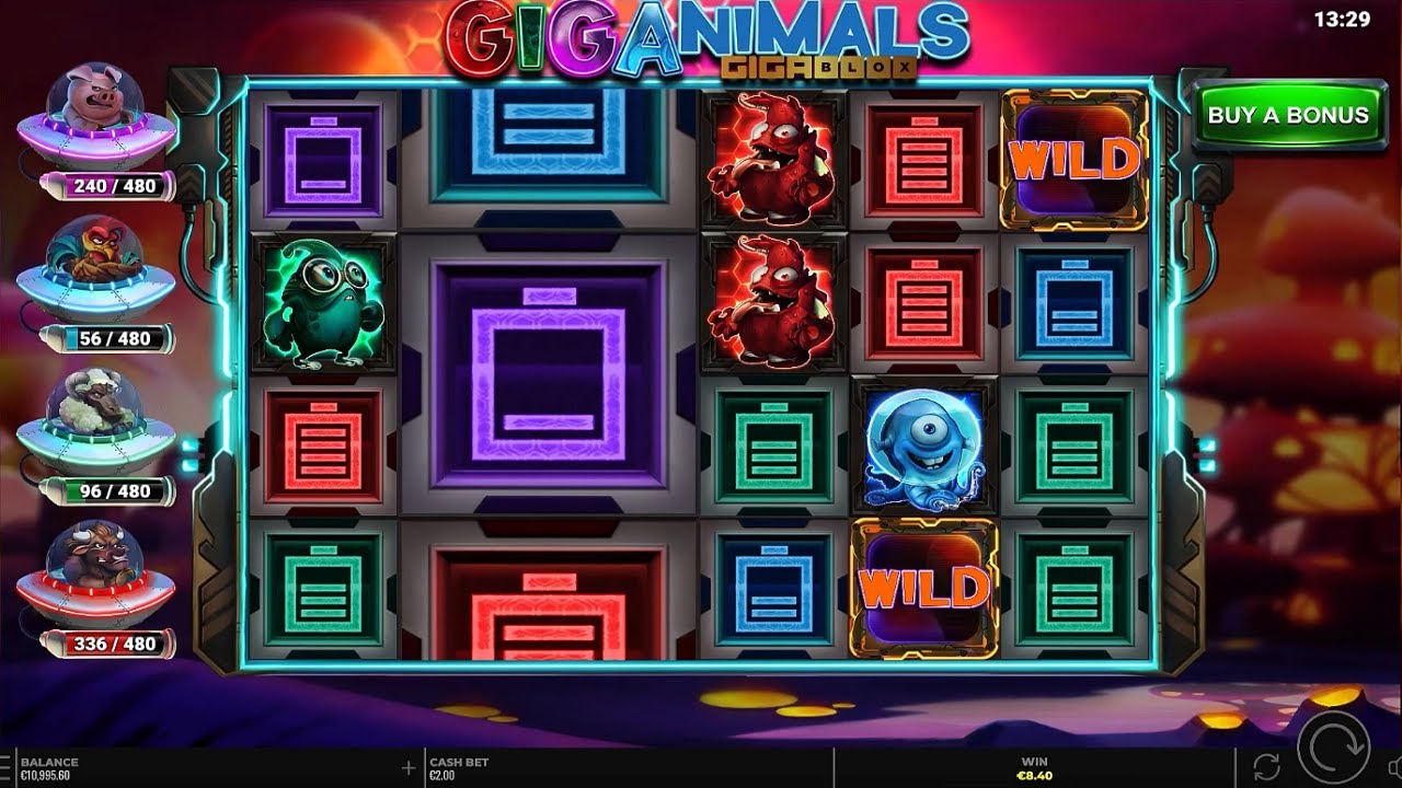 Giganimals Gigablox Online Slot from Yggdrasil - YouTube