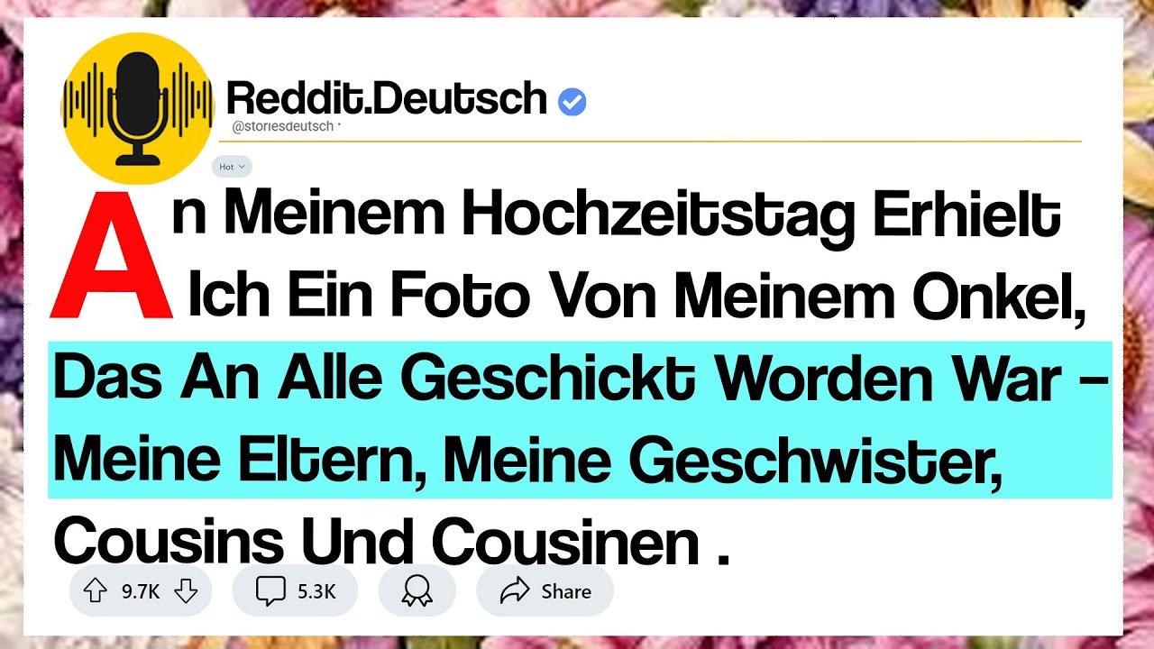 An Meinem Hochzeitstag Erhielt Ich Ein Foto Von Meinem Onkel, Das An ...