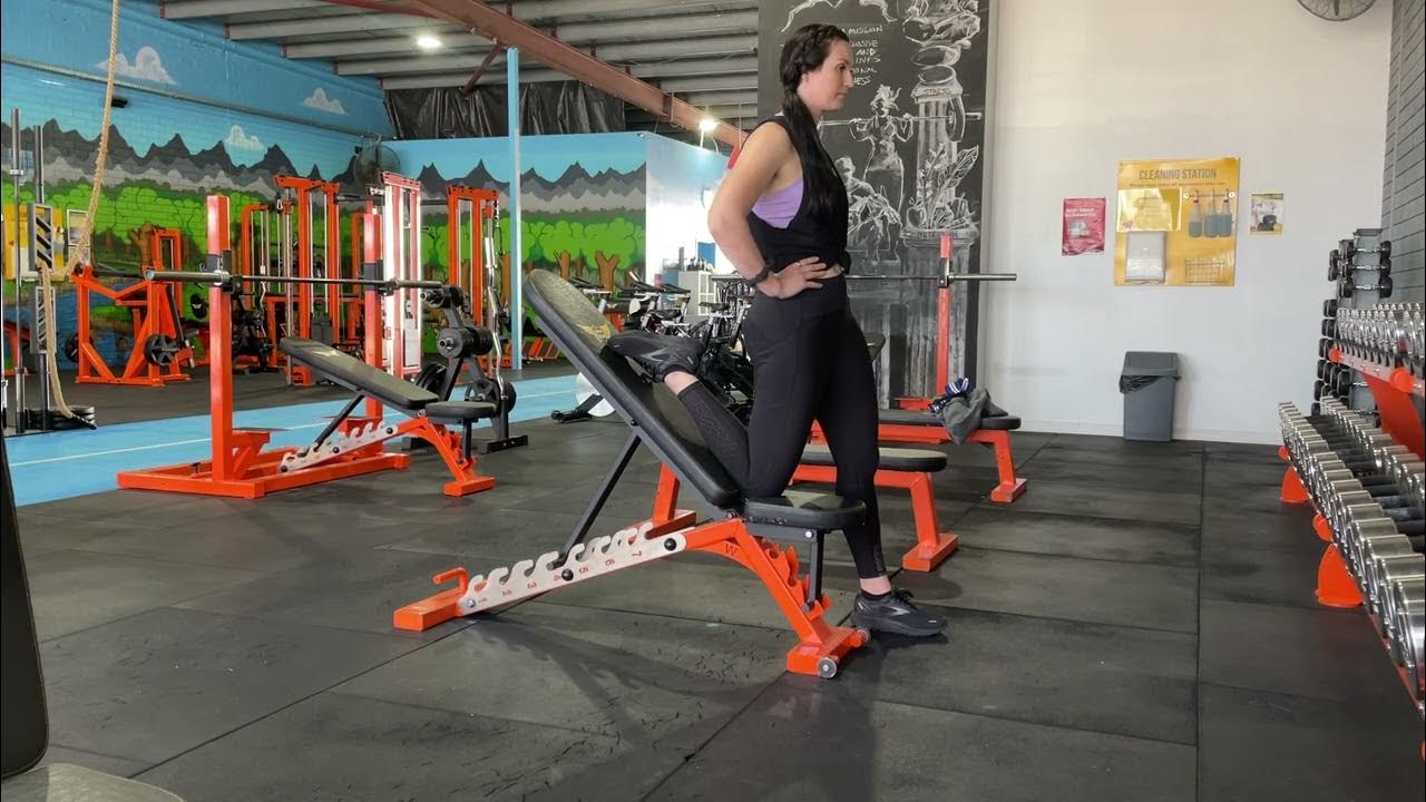 Hip Flexor Stretch On Bench Youtube