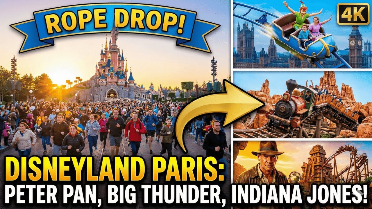Rope Dropping Disneyland Paris | Peter Pan, Big Thunder Mountain ...