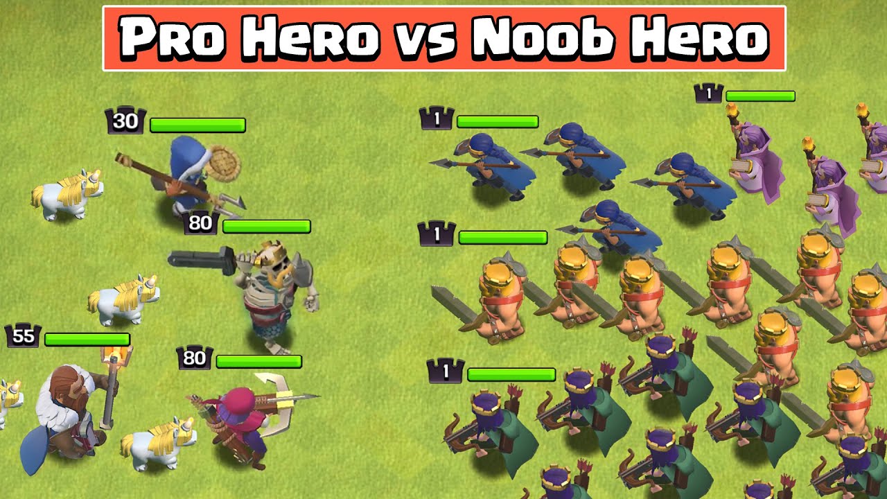 Max Heroes vs Level 1 Heroes | Clash of Clans | COC - YouTube