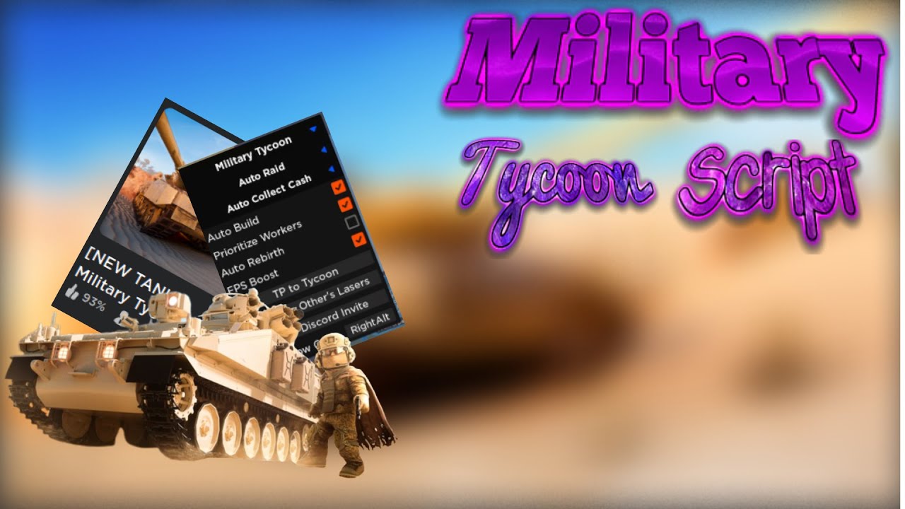 [NEW] Military Tycoon OP Script | ESP | AutoRaid | AutoBuild & More ...