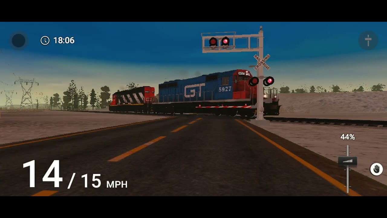 Trainz 3: CN SD40-2 w/EX-GTW SD40-2 picking up evening autoracks - YouTube