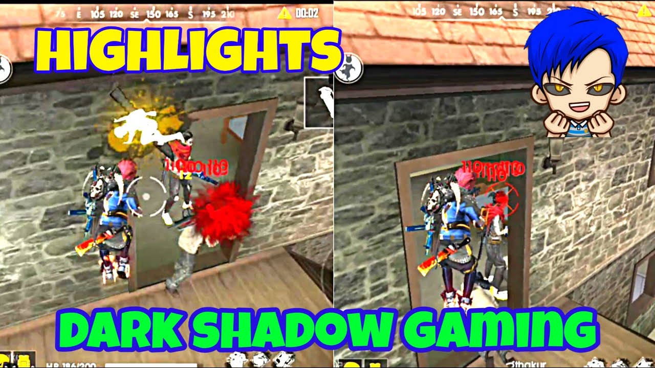 #HIGHLIGHTS FREE FIRE ||DARK SHADOW GAMING|| KILLING MONTAGE ||BEST ...