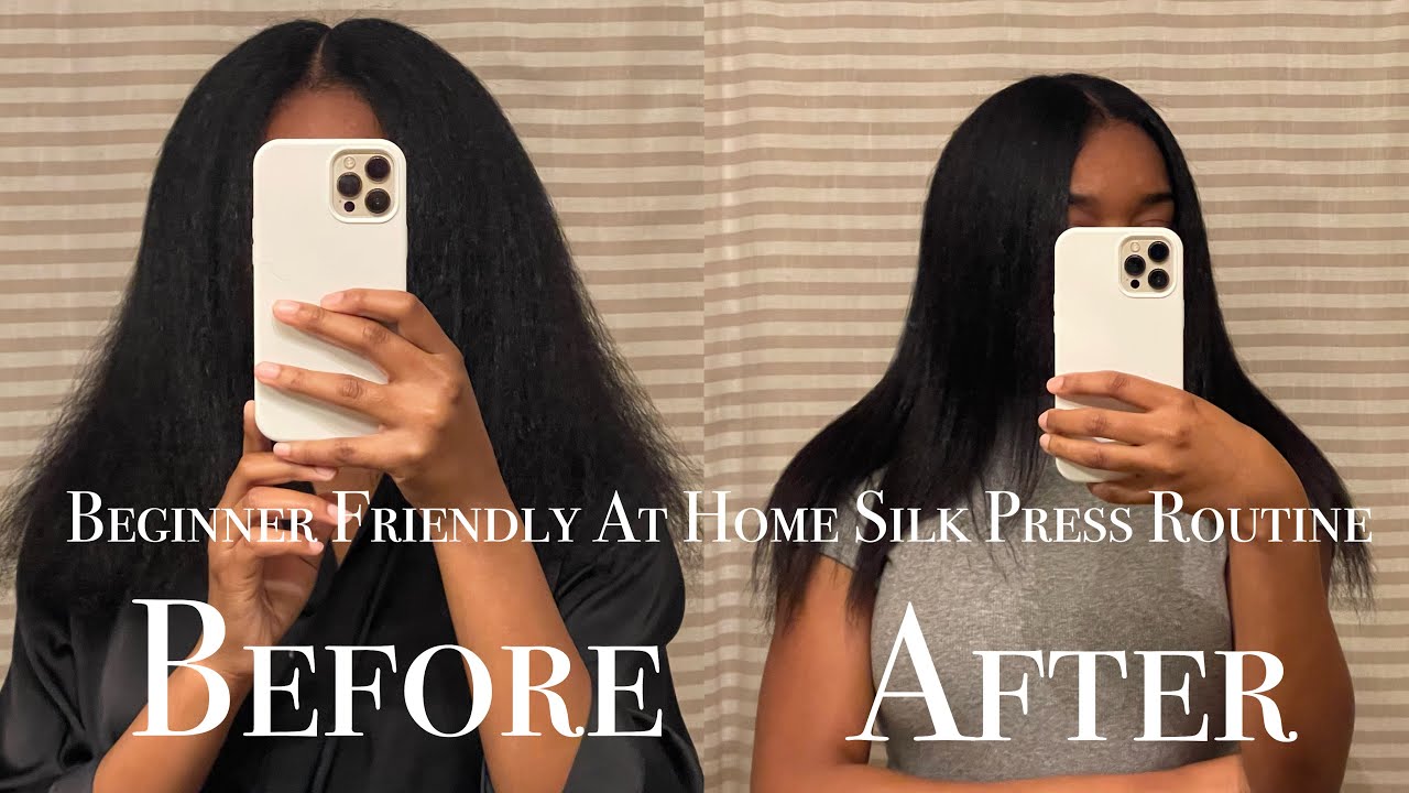 HOW TO: At Home Silk Press Routine On Natural Hair * Beginner Friendly ...