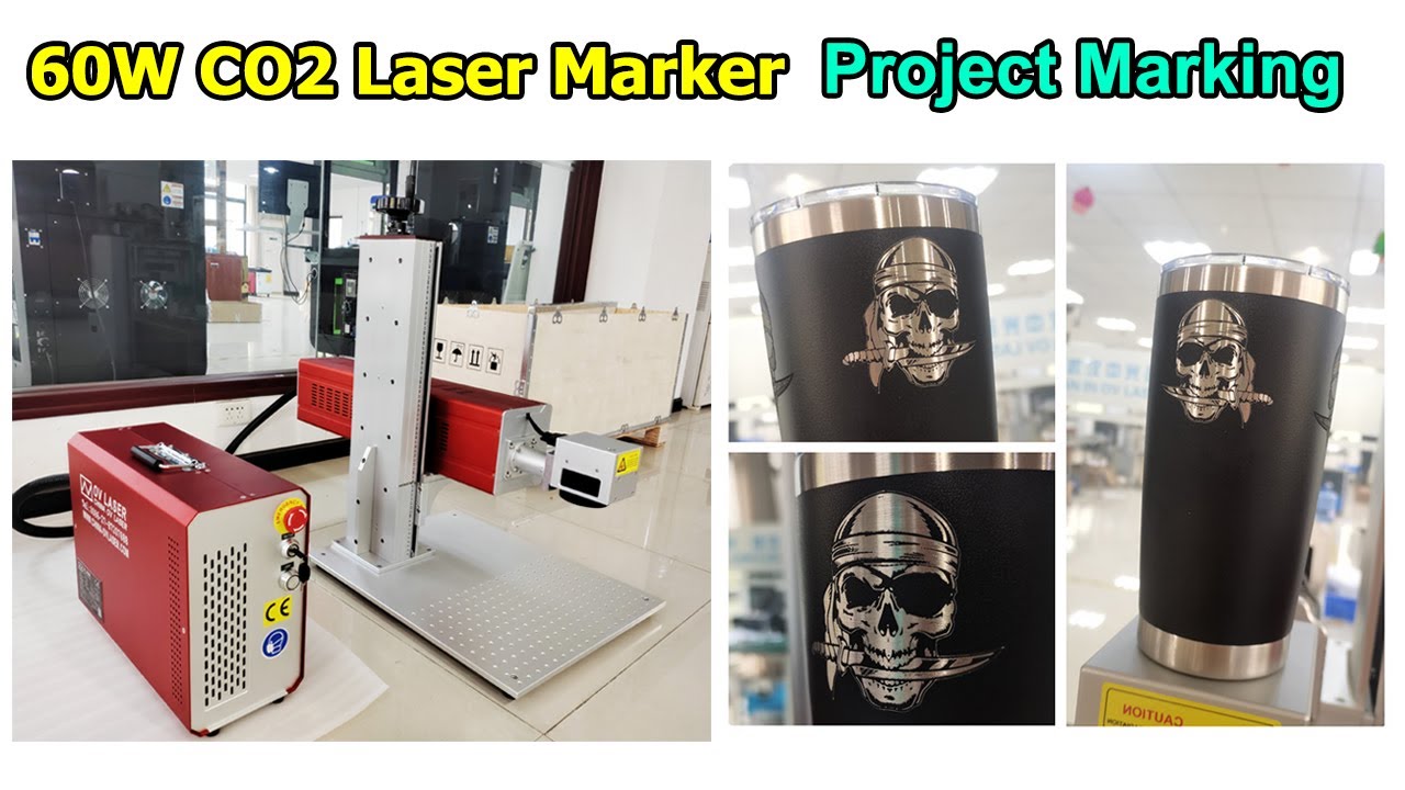 Yeti Drinkware Laser Engraving Machine 60W Galvo CO2 Engraver Powder ...
