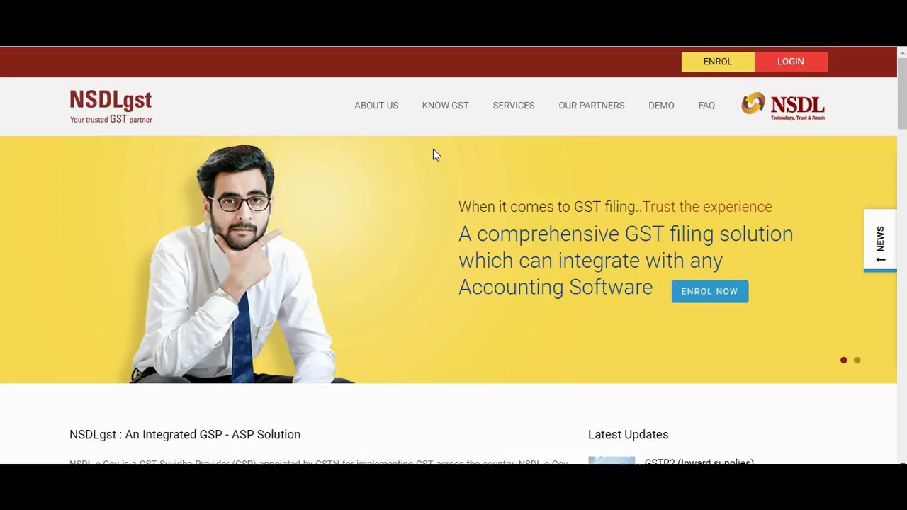 Tutorial : Enrollment Process for Dealer in NSDLgst Portal - YouTube