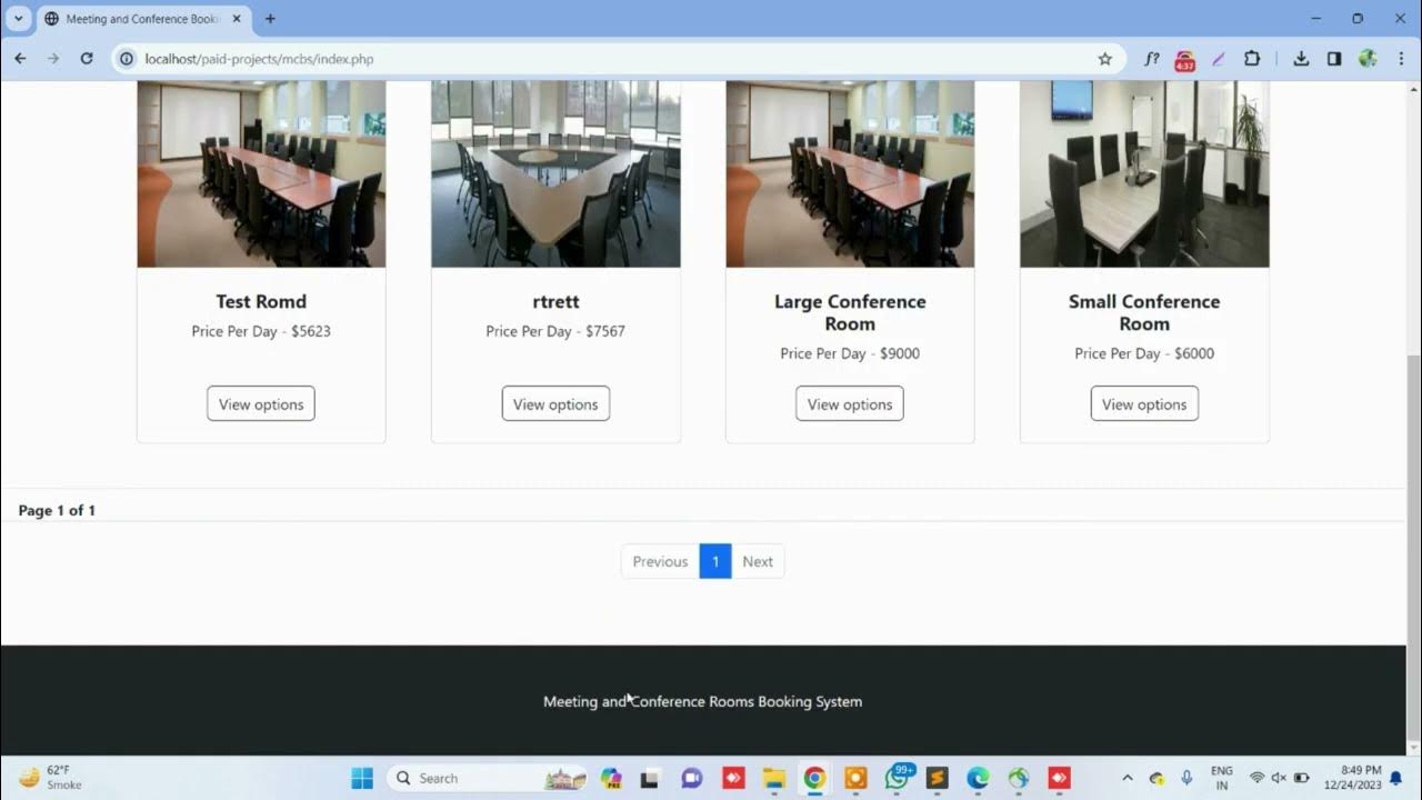 Meeting and Conference Booking System using PHP and MySQL | PHPGurukul ...