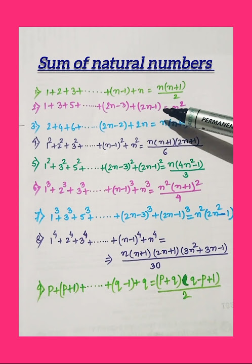 Formula for Sum of natural numbers #shortvideo #youtubeshorts # ...
