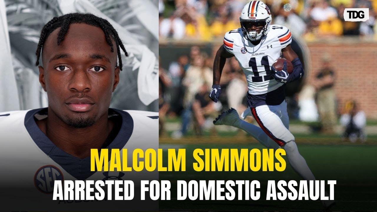 Auburn football player Malcolm Simmons booked for domestic assault ...