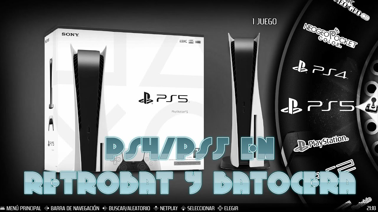 PS4/PS5 en RETROBAT y BATOCERA. - YouTube