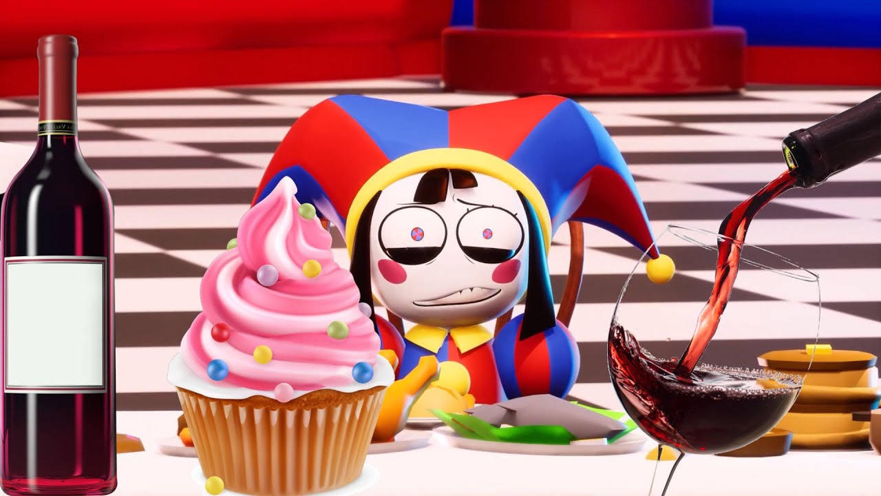 Pomni eating a lot of sweets and drinking - The Amazing Digital Circus ...