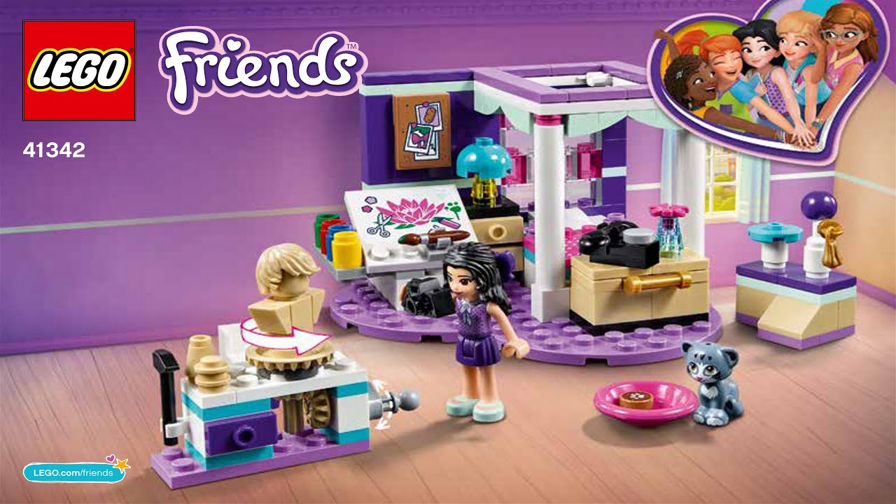 🐧 LEGO instructions 🐧 Friends 🐧 41342 🐧 Emma's Deluxe Bedroom 🐧 - YouTube