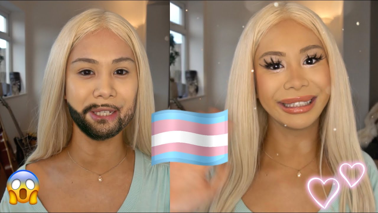 #transgender How I Feminise My Face Using Makeup! - YouTube