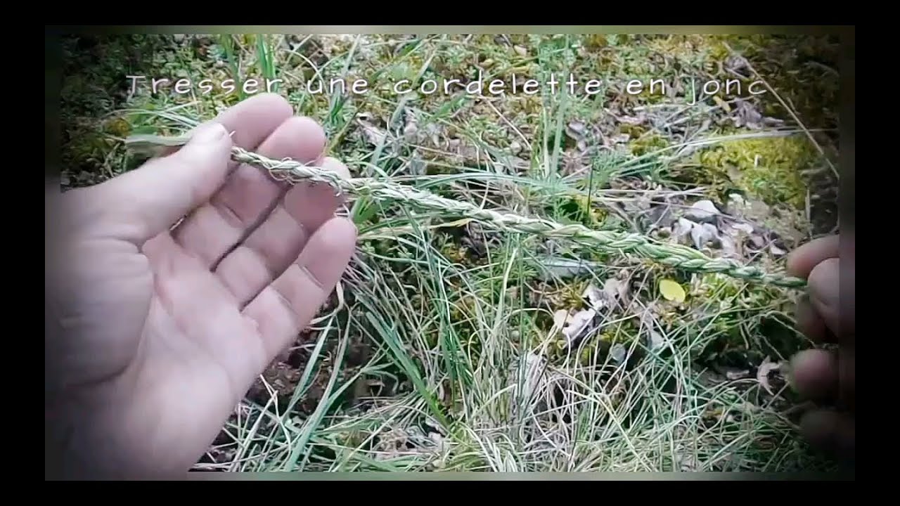 Je tresse une cordelette en jonc - YouTube