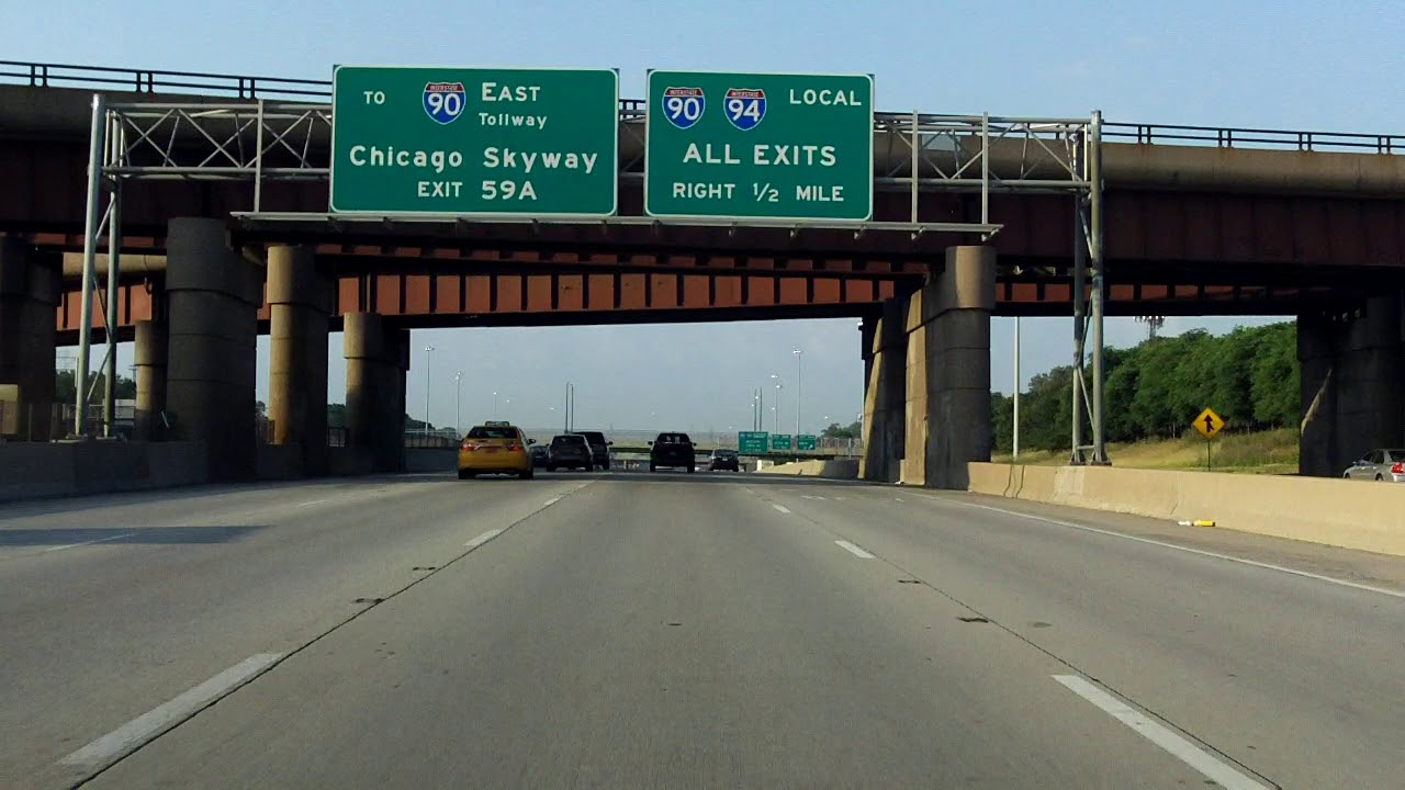 Dan Ryan Expressway (Interstates 90 & 94 Exits 51 to 59) eastbound ...