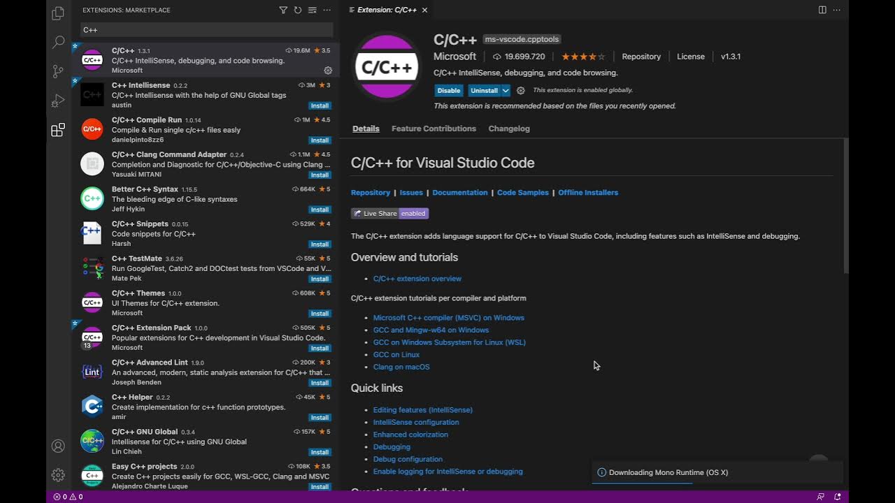 Tải và cài đặt Visual Studio Code lập trình C/C++ Mac OS - YouTube