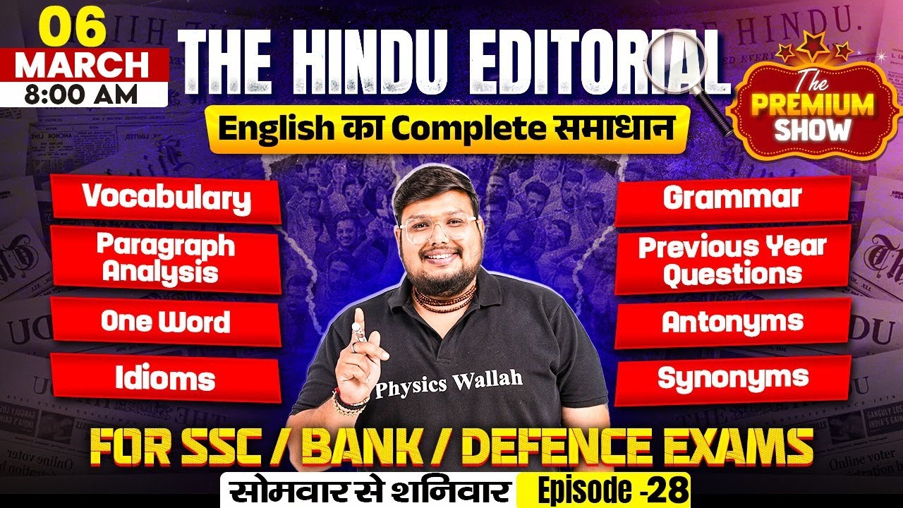 THE HINDU VOCAB ANALYSIS TODAY | 06 MARCH THE HINDU VOCAB, IDIOMS, ONE ...