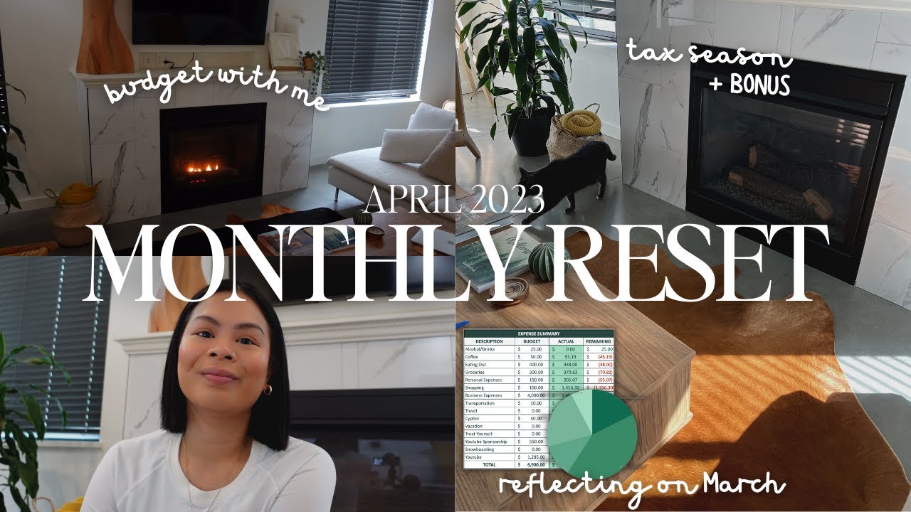 April Budget Routine | six figure income, I overspent on luxury, tax ...