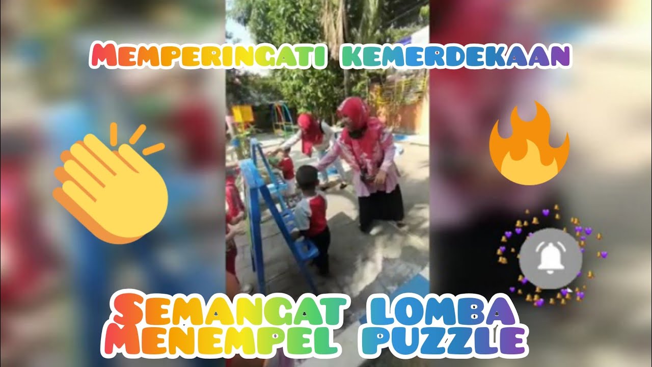 lomba menempel puzzle gambar boneka - YouTube