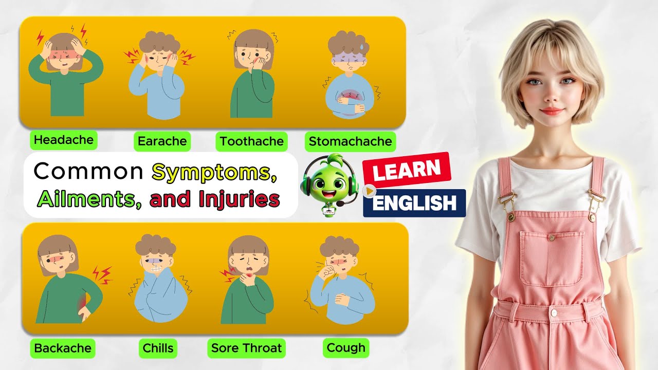 📚 Essential Health Vocabulary | Symptoms & Injuries | Learn English ...