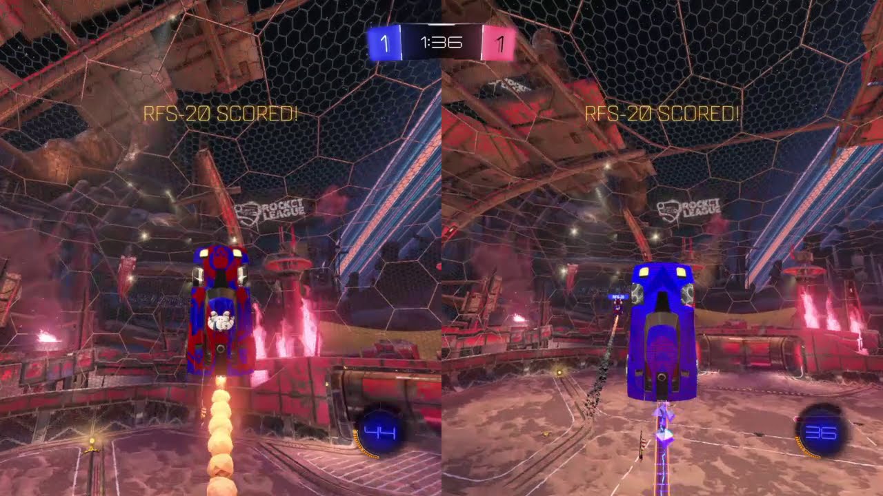 Rocket League split screen - YouTube