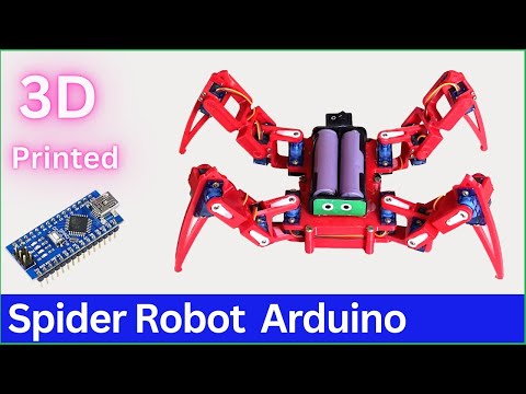 3D printed spider robot using Arduino