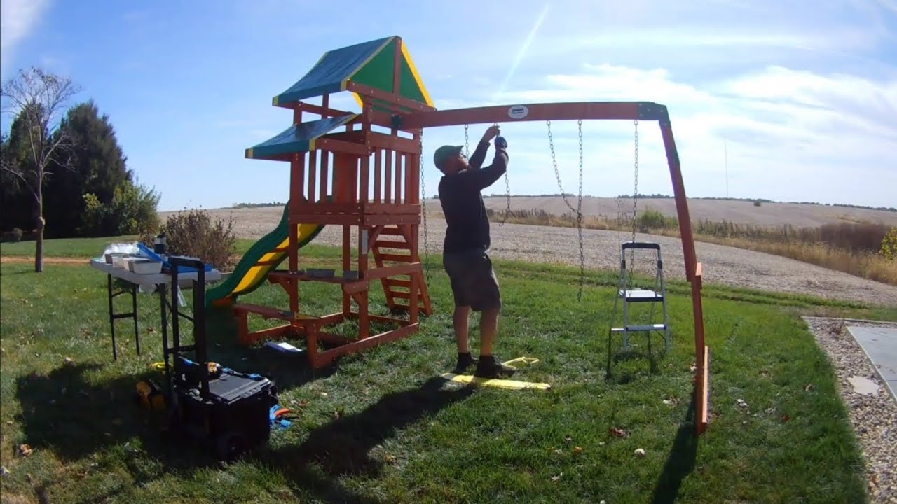 Tucson Swing Set by Backyard Discovery - fastest assembly with one ...