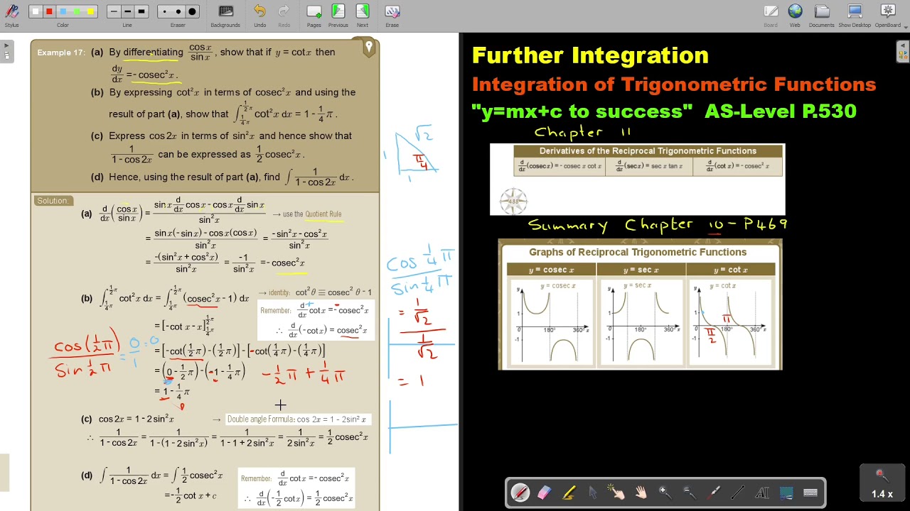 2 17 Further Integration Integration of Trigonometric Functions Part 7 ...