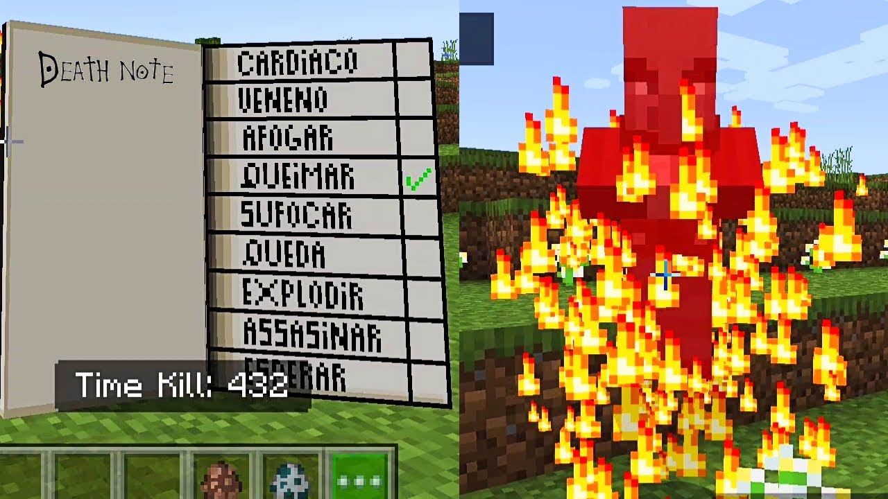 DEATH NOTE Addon MCPE || Mod de Death Note para Minecraft PE - YouTube