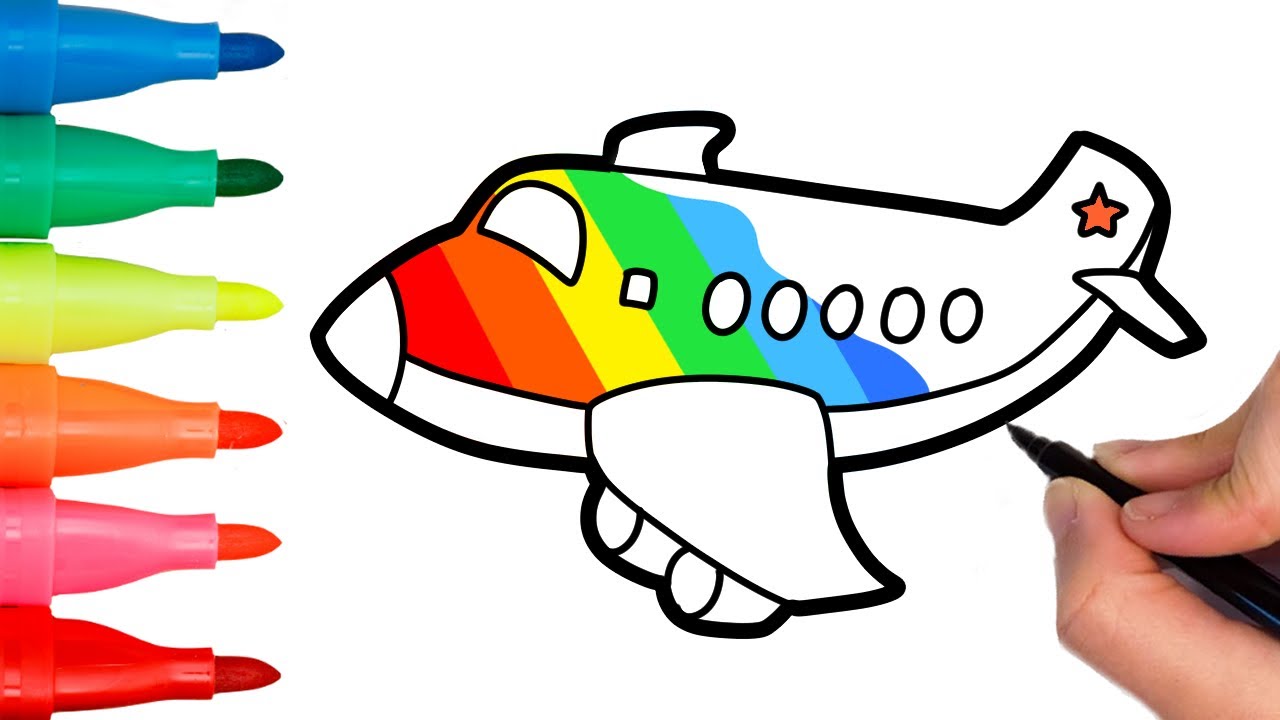 ️ A as AIRPLANE Drawing Tutorial for KIDS 🖍️| Easy Step-by-Step Guide ...