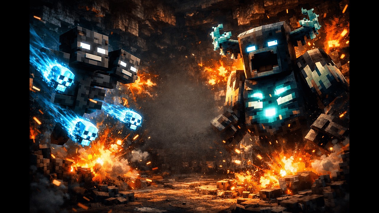 Minecraft’s Strongest Mobs Fight! Wither vs Warden (1v1, 1v2, 1v10 ...