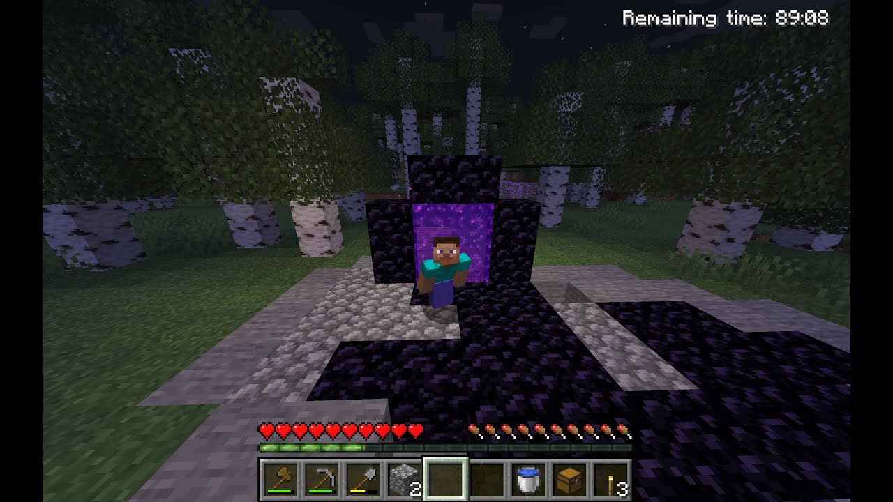 HOW TO MAKE A NETHER PORTAL IN MINECRAFT USING A LAVA POOL (Dream ...