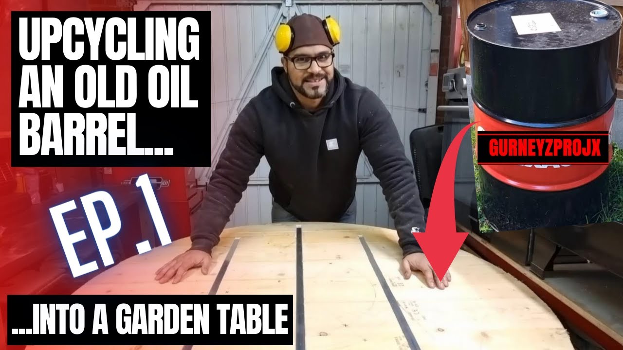 Upcycling an Old Oil Barrel into a Table Ep.1 - YouTube